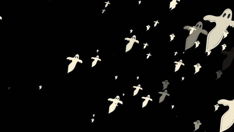 Spooky Floating Ghosts Seamless Animation on Alpha 68105793 Stock Video at Vecteezy