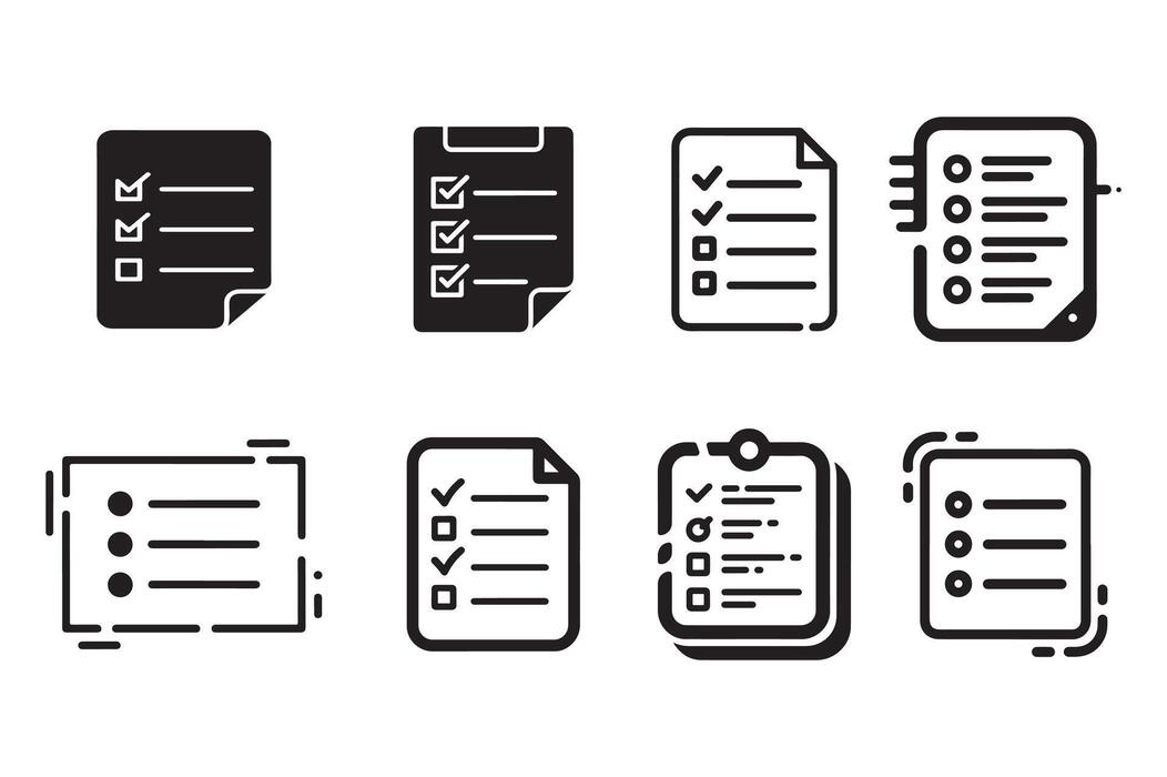 Checklist Symbols Vector Art, Icons, and Graphics for Free Download