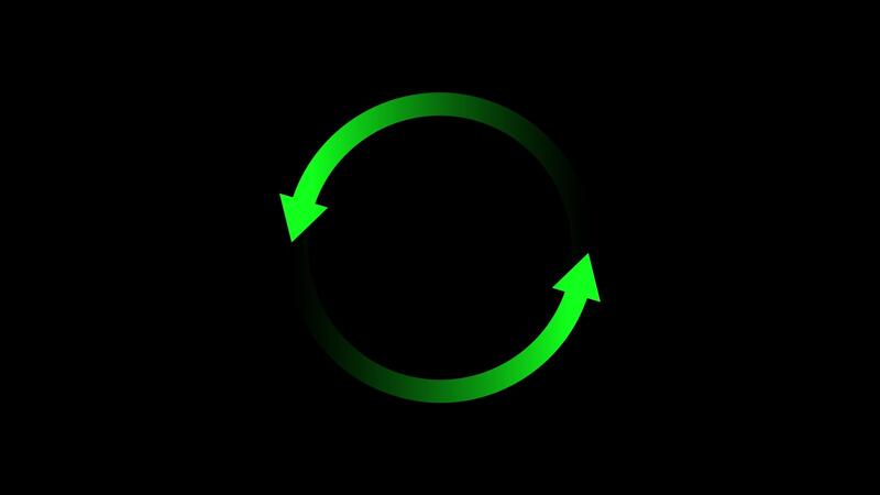 Circle arrow icon refresh and reload animation isolated on black background 68345459 Stock Video ...