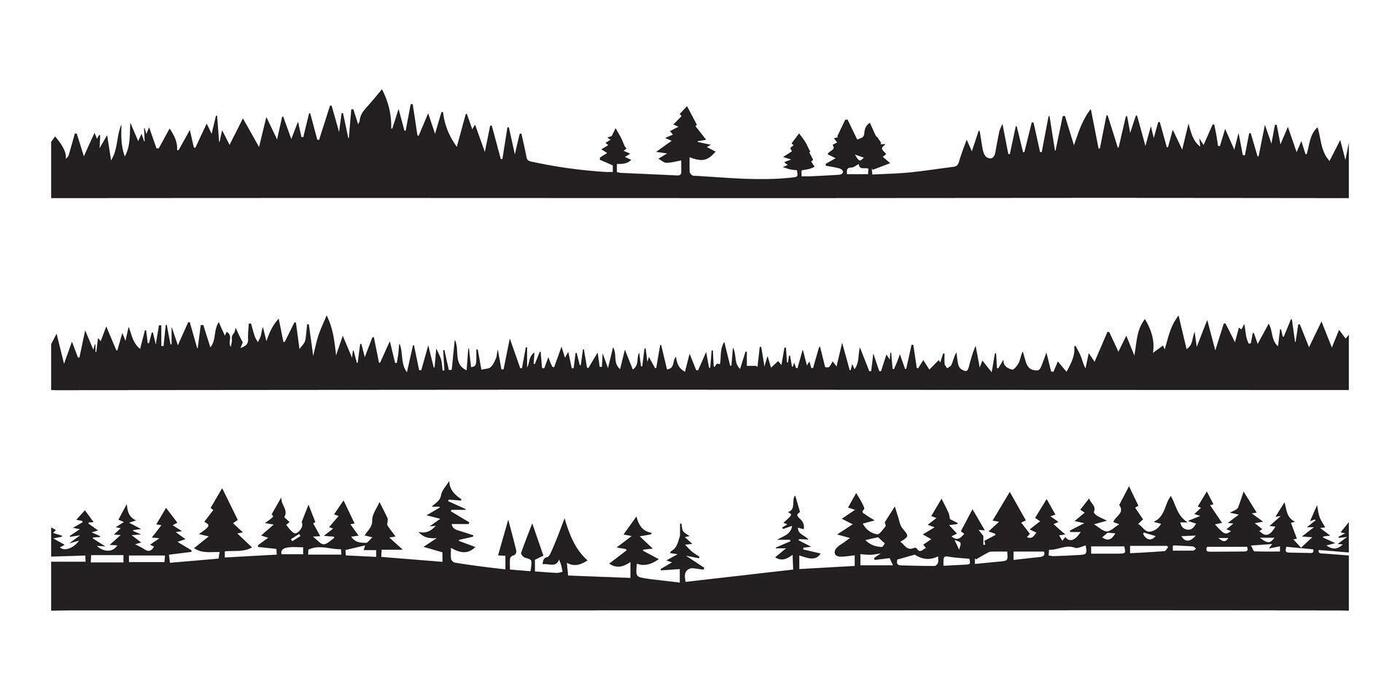 Tree Line Silhouette Vector Art, Icons, and Graphics for Free Download