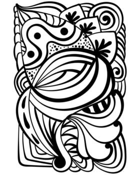 abstract coloring pages free printable