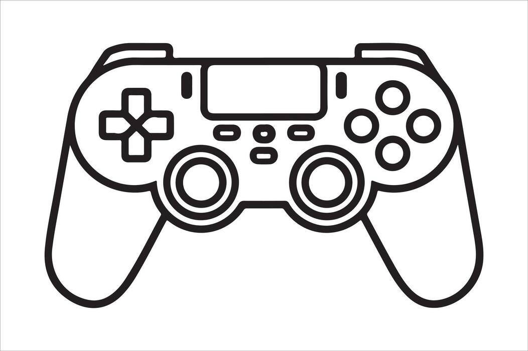 Game Controller Outline Vector Art Icons And Graphics For Free Download