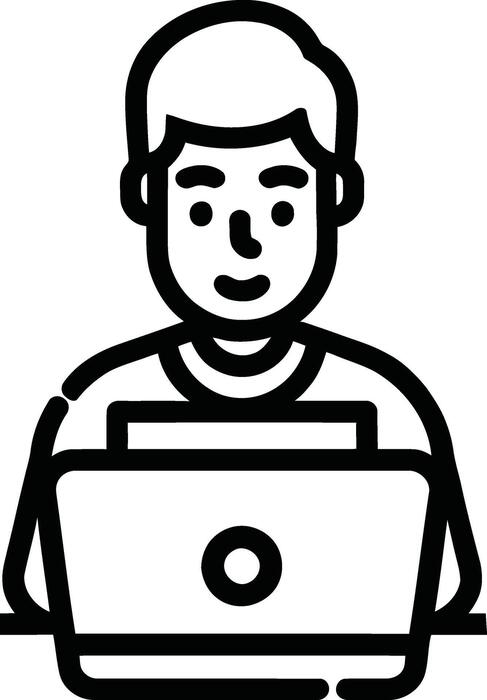 Person Using Computer Vector Art, Icons, and Graphics for Free Download
