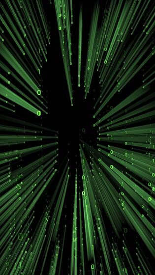 Green Binary Code Falling Down - Matrix Effect with Light Rays 68658043 ...