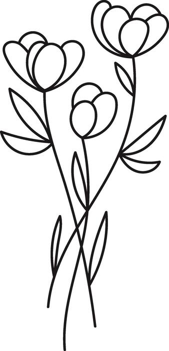 Black Line Flower Vector Art, Icons, and Graphics for Free Download