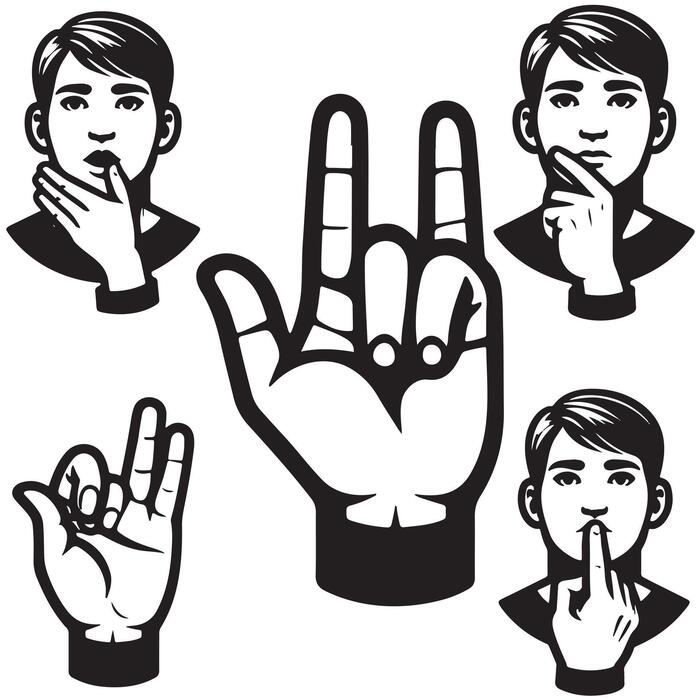 British Sign Language Vector Art, Icons, and Graphics for Free Download