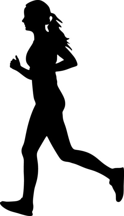 Woman Running Silhouette Vector Art, Icons, and Graphics for Free Download