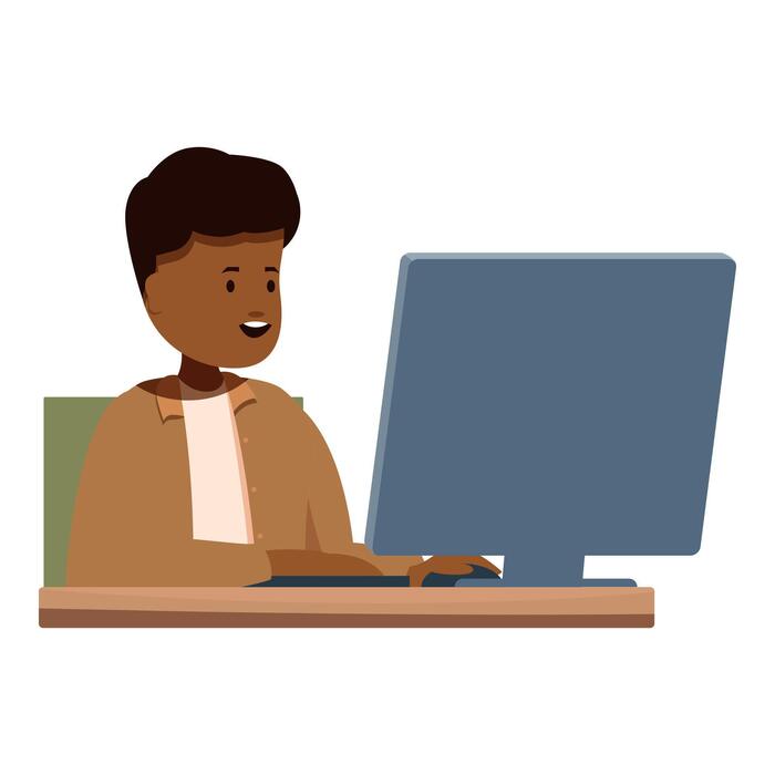 Person Using Computer Vector Art, Icons, and Graphics for Free Download
