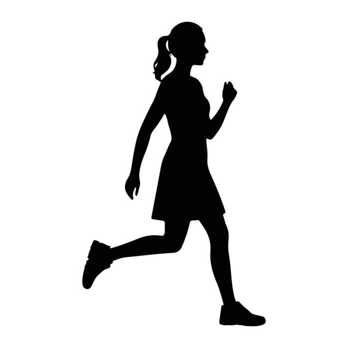 Woman Running Silhouette Vector Art, Icons, and Graphics for Free Download