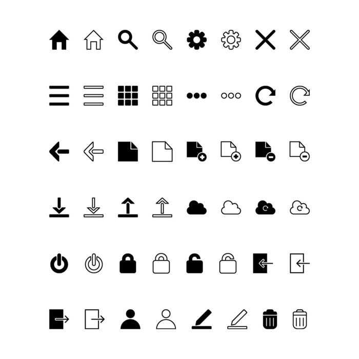Toolbar Icons Vector Art, Icons, and Graphics for Free Download