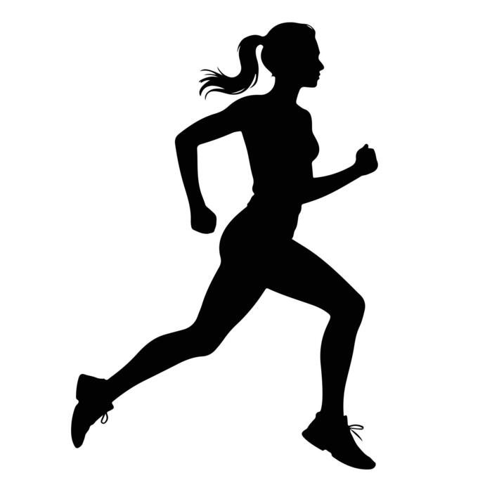 Woman Running Silhouette Vector Art, Icons, and Graphics for Free Download