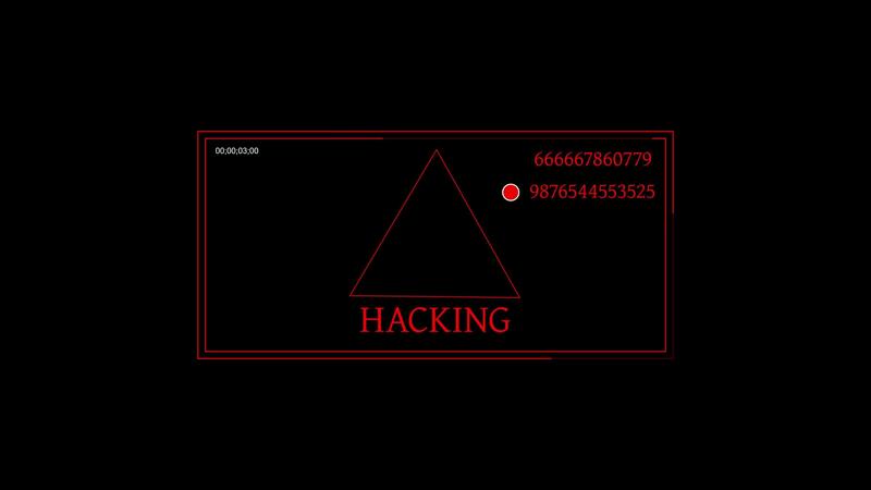 System hack security breach computer hacking warning message hacked alert blackmailing virus ...