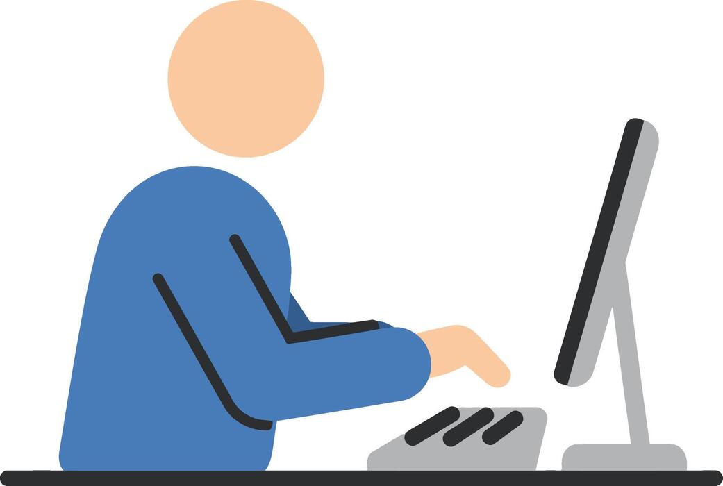 Person Using Computer Vector Art, Icons, and Graphics for Free Download