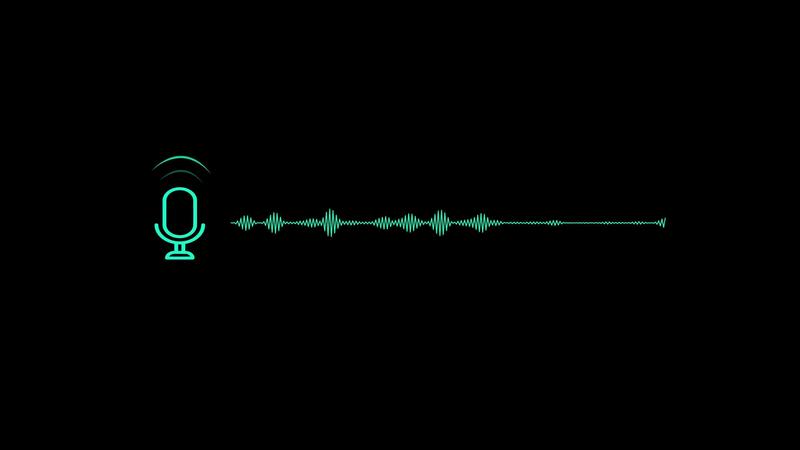 Audio Spectrum Animation Podcast Artificial Voice or Speech Voice ...