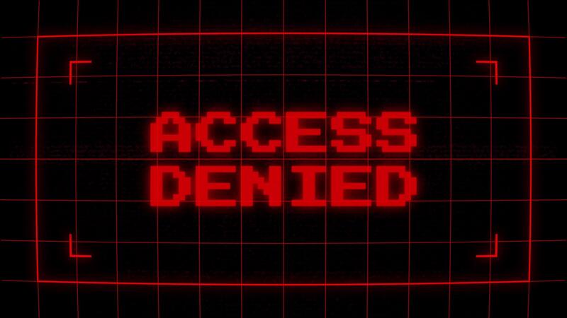 Access Denied Glitch Animation in Red Digital Style, Cyber Security Warning Access Denied Screen ...