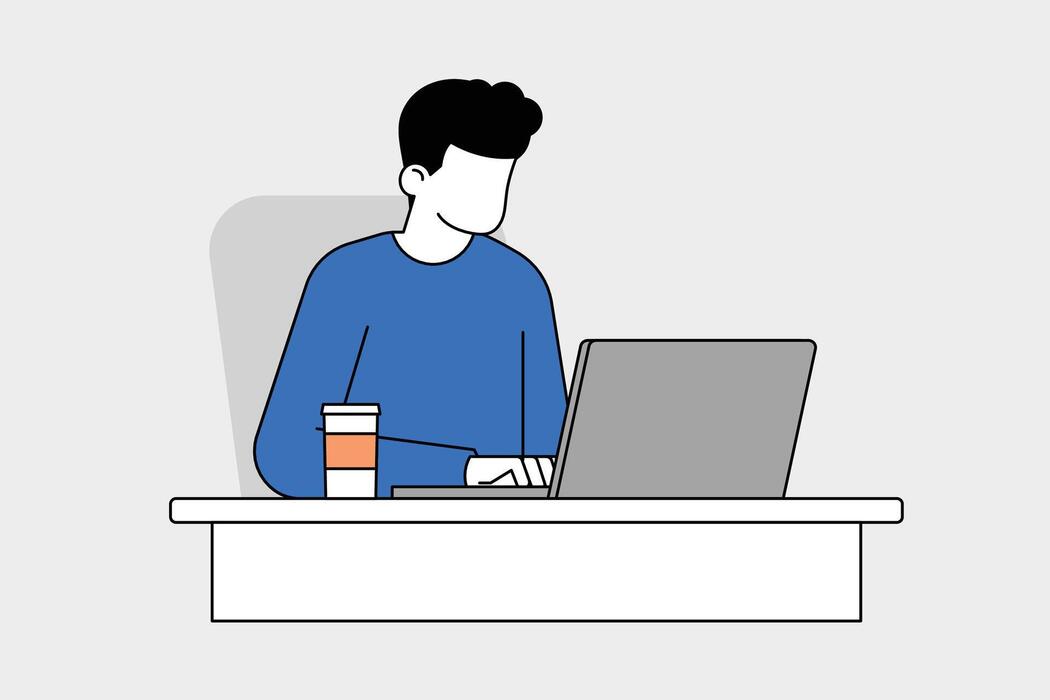 Person Using Computer Vector Art, Icons, and Graphics for Free Download