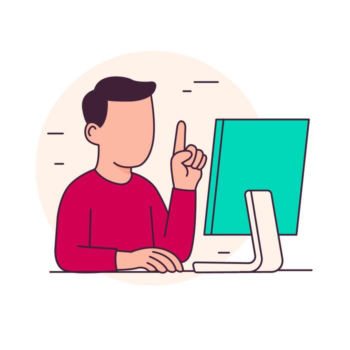 Person Using Computer Vector Art, Icons, and Graphics for Free Download