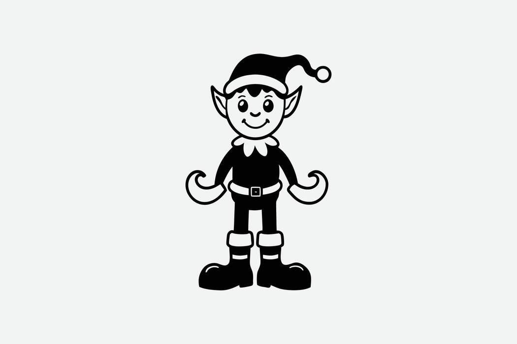 Elf Black And White Vector Art, Icons, and Graphics for Free Download