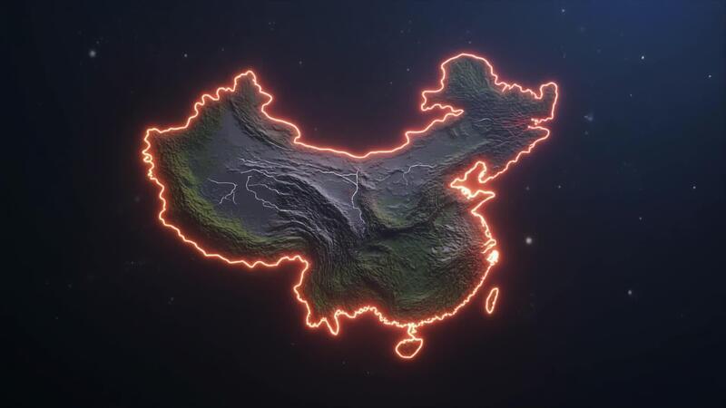 China Map Cinematic Clean No Text Animation 73895492 Stock Video at ...