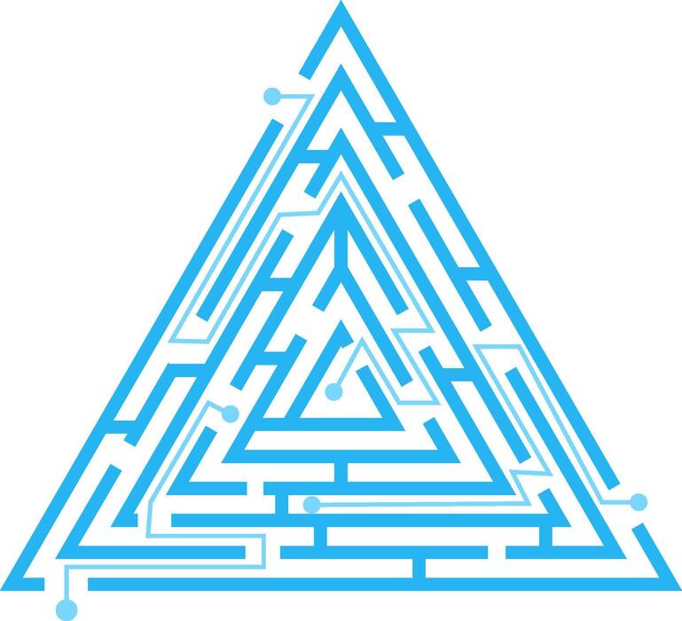 Triangle Maze Vector Art, Icons, and Graphics for Free Download
