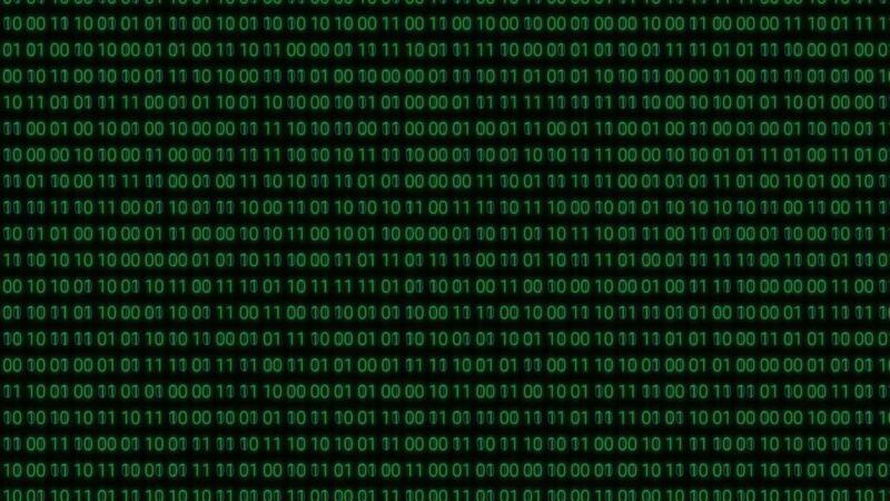 Binary Code 0 and 1 Abstract Digital Animation footage in 4K Motion ...
