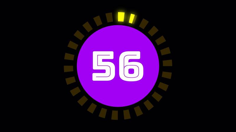 Vibrant Digital Countdown Timer 60 second 76794708 Stock Video at Vecteezy